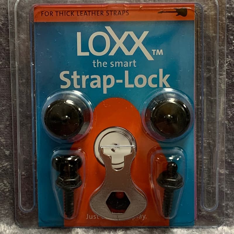 Loxx Strap Locks - L-XL-BLK 7mm System For Thick | Reverb Canada