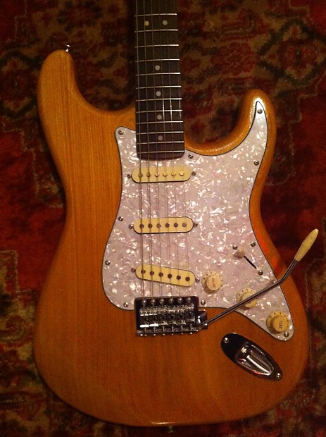 Partscaster Strat Natural, 70's vibe, SX Body, Mighty Mite | Reverb