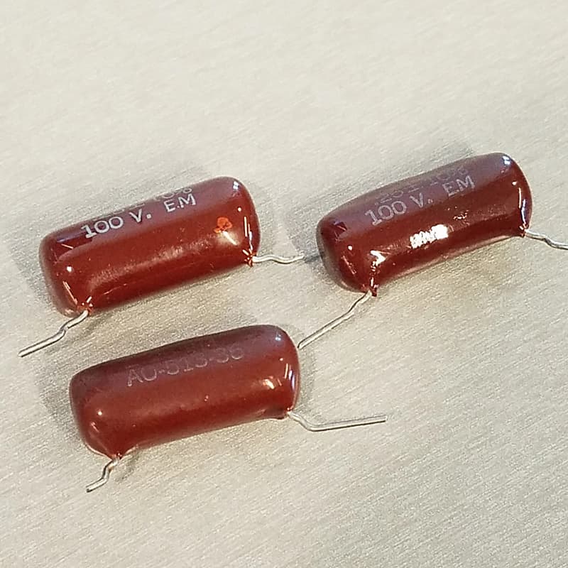 Hammond lot 3 0.25 uF microfarad vintage polyester capacitor | Reverb
