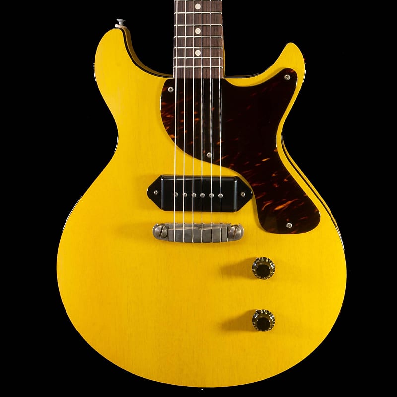 Patrick James Eggle Macon Junior DC Guitar in TV Yellow | Reverb