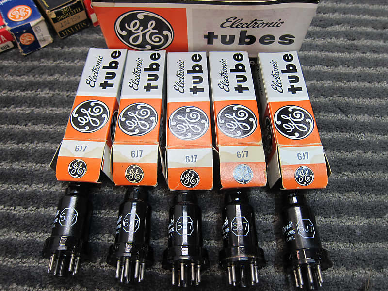5 NOS GE 6J7 Preamp/Driver Tubes 1960s, NEW, Boxes, Ex | Reverb UK