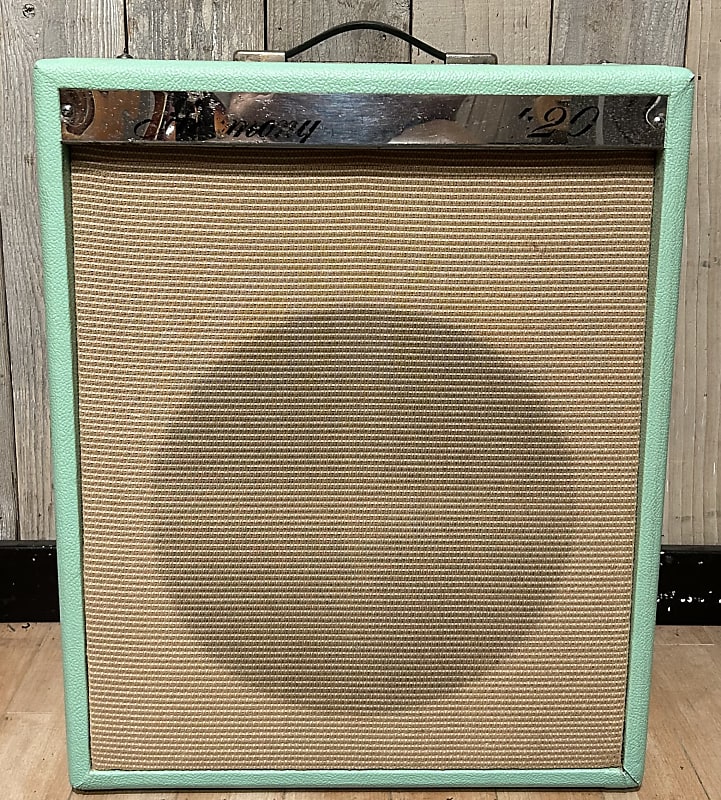 Vintage 1960’s Harmony 420 Surf Green Tubed Bass Amp, Sounds | Reverb