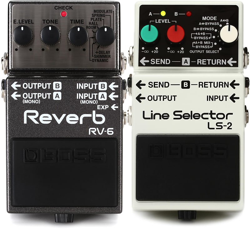Boss RV-6 Digital Reverb Pedal Bundle with Boss LS-2 Line | Reverb