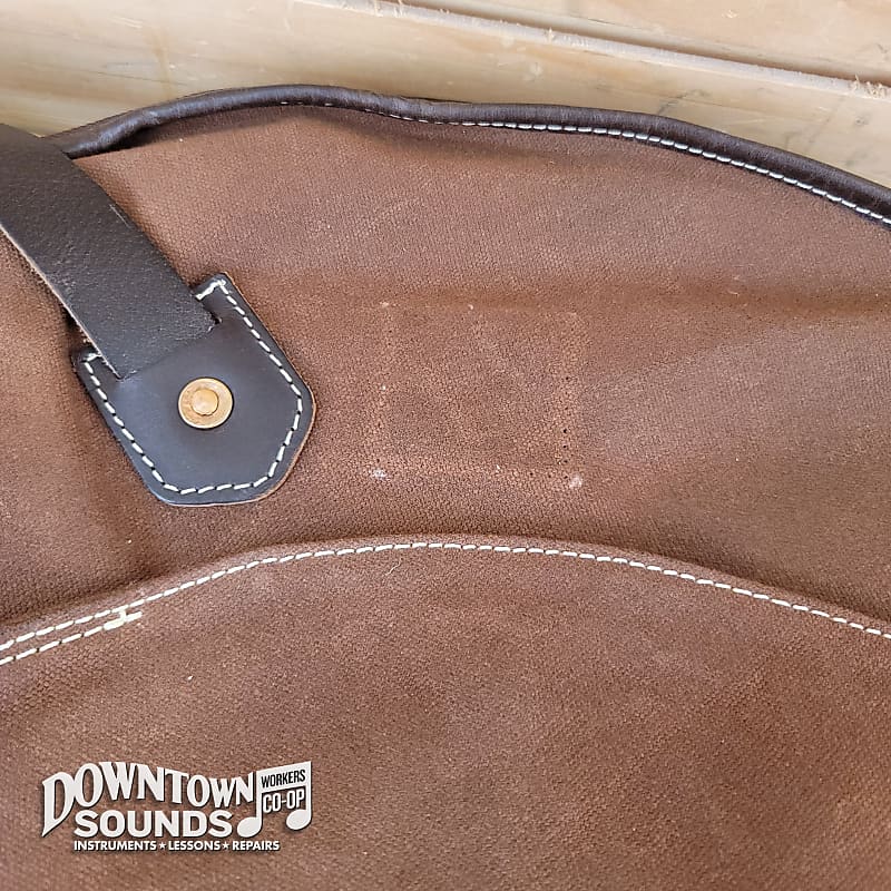 Used 22" Tackle Brown Canvas Backpack Cymbal Bag - As Is | Reverb