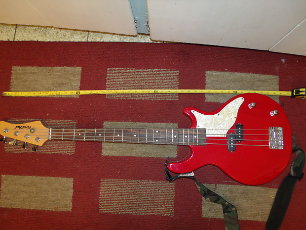 First act Short scale bass guitar sparkle red | Reverb