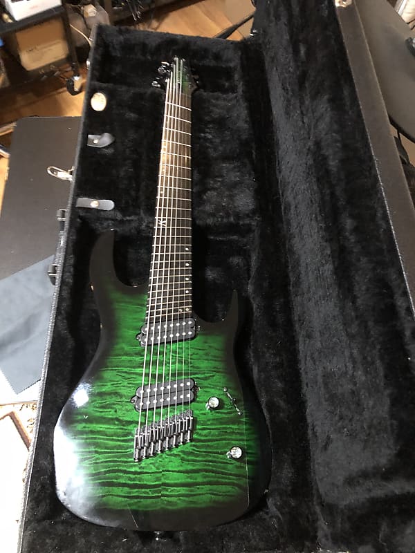 Kiesel DC800 Green Burst Multiscale 8 string | Reverb