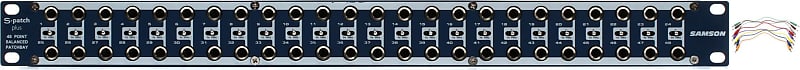 Samson S-Patch Plus 48-point Balanced Patchbay Bundle with | Reverb
