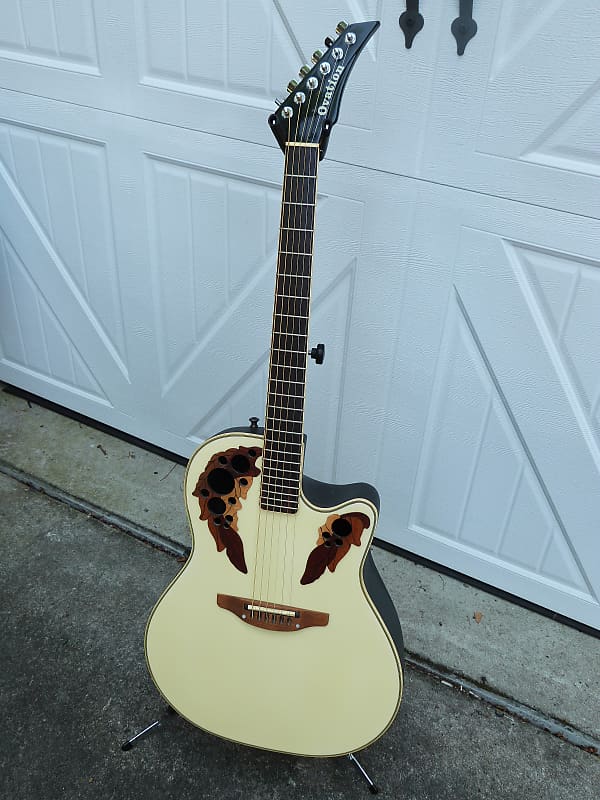 Ovation Prototype acoustic guitar white | Reverb