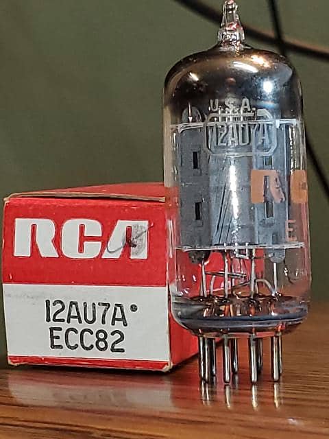 12AU7/ECC82 RCA NOS/NIB Clear Top/Tall Ribbed Plate | Reverb