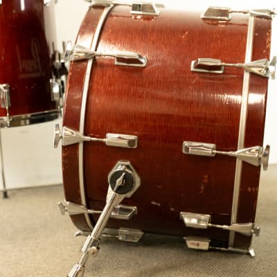 1980s Pearl All-Maple "MLX" Rosewood Lacquer Drum Set | Reverb
