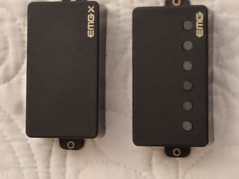 EMG EMG 57 and HAX 2018 Black With Harness and RPC Boost | Reverb
