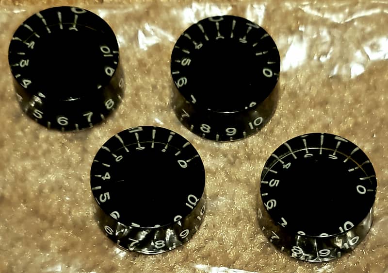 4 Black Gibson Style Speed Knobs - Allparts | Reverb