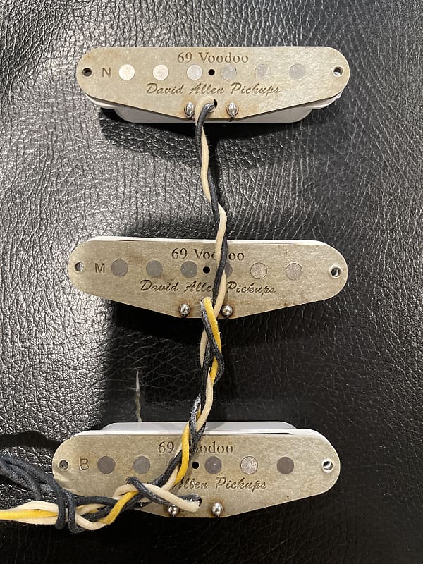 David Allen Pickups voodoo ‘69 strat pickup set - white | Reverb