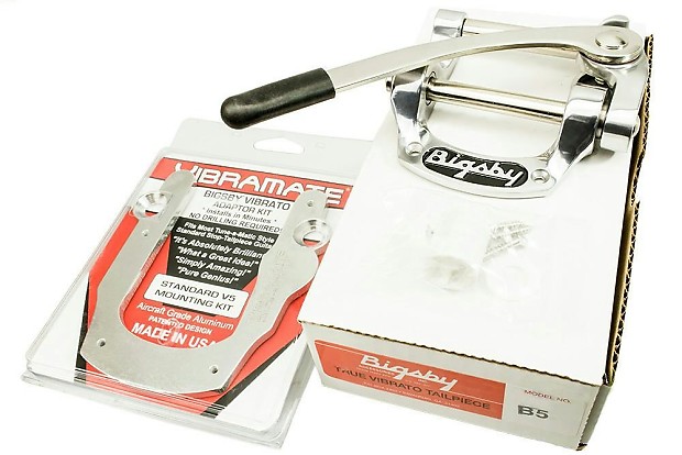 Bigsby B5 Vibrato Tailpiece With Vibramate V5 No-Mod | Reverb