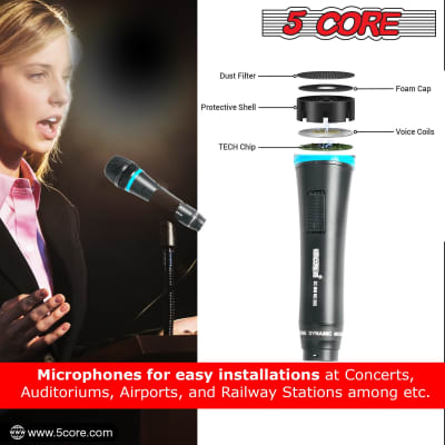 5 Core Handheld Wired Microphone Premium Dynamic Neodymium | Reverb