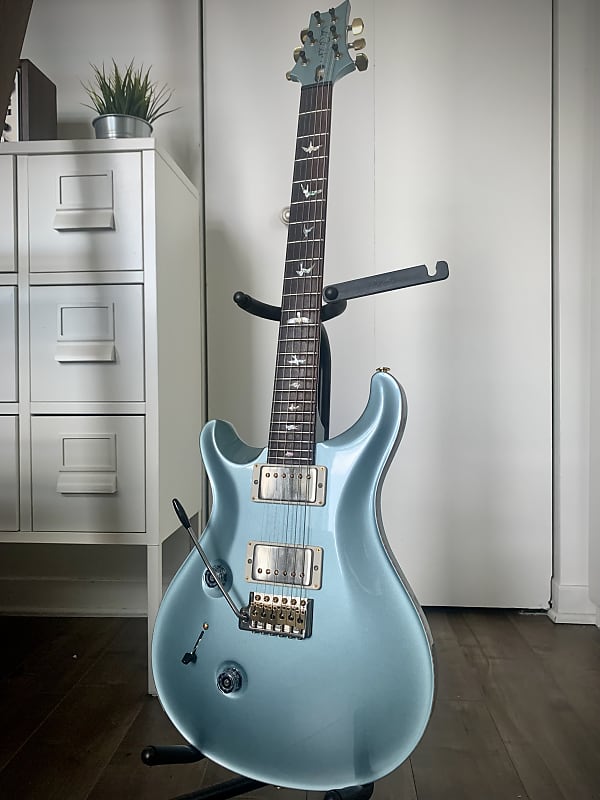 Left-handed PRS Custom 24 USA - Frost Blue Metallic, RARE | Reverb