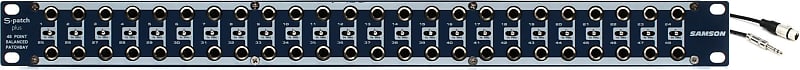 Samson S-Patch Plus 48-point Balanced Patchbay Bundle with | Reverb