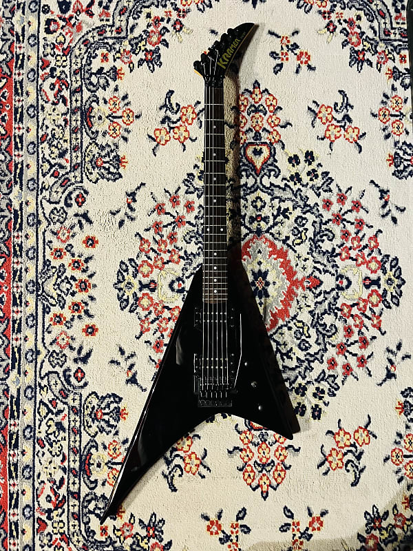 Kramer Striker 400ST Randy Rhoads V Floyd Rose 80s - Black w/ | Reverb
