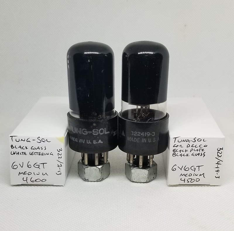 Tung-Sol 6V6GT Almost Perfectly Matched Pair (2.1%) NOS 6V6 | Reverb
