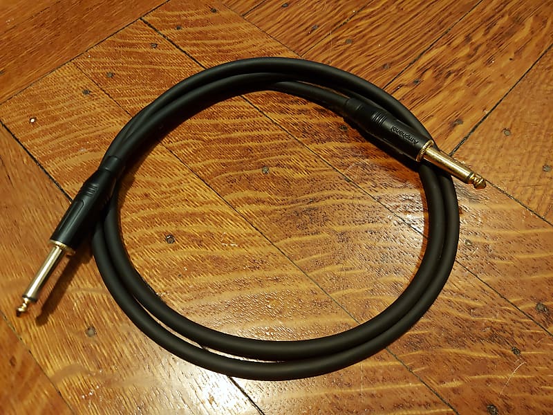 1/4" Instrument Cable with Amphenol Connectors (Gold) - 3 ft | Reverb