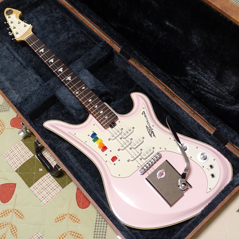 2015 Teisco Spectrum 5 Reissue Shell Pink Made in Japan MIJ | Reverb