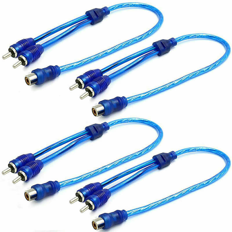 4 Absolute RCA Audio Cable "Y" Adapter Splitter 1 Female to 2 | Reverb