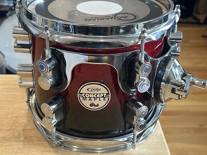 PDP by DW Concept 8”x7” rack Tom 2015? - Black to red fade | Reverb
