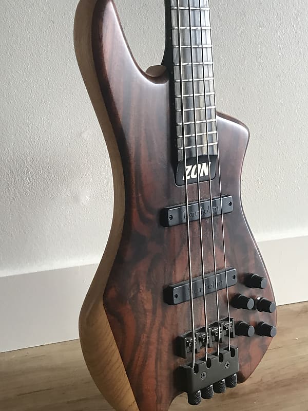 Zon VB 4 headless electric bass 2009 natural walnut | Reverb