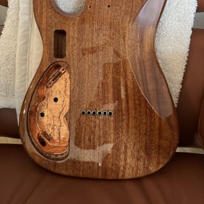 Warmoth Strat Chambered Body w/F-Hole 2023 - Black to Yellow | Reverb