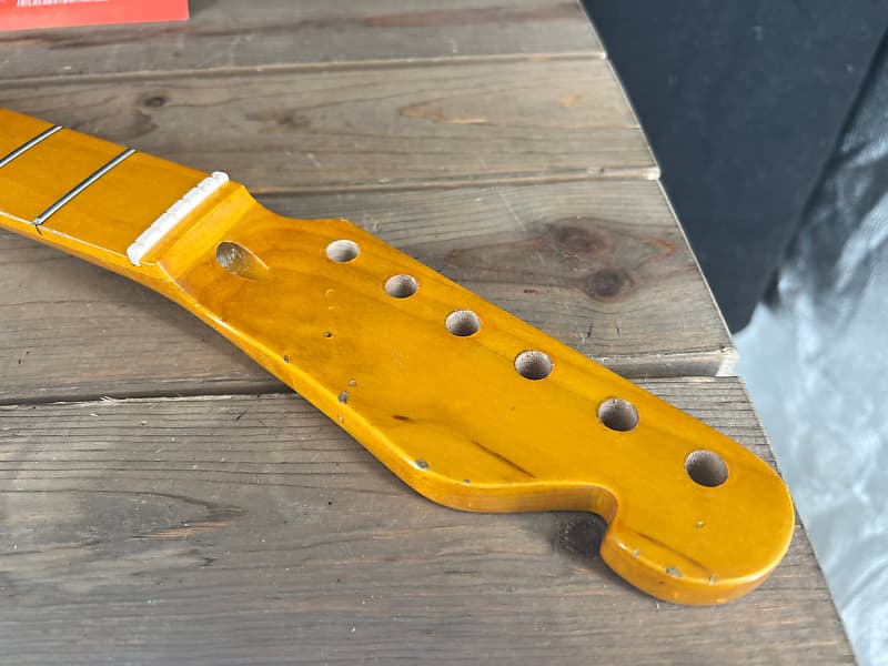 Real Life Relics Madcat Style Tele® Neck Aged Maple RLR-MC #3 | Reverb