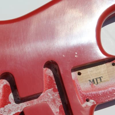 MJT VTS Stratocaster Body - Fiesta Red Light Relic | Reverb