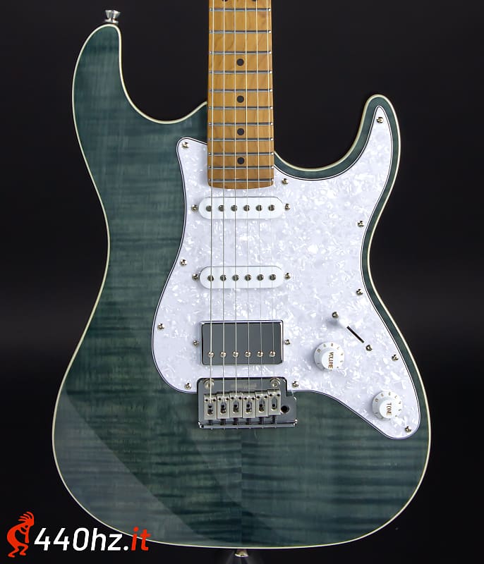 Jet Guitars JS-450-TBK Transparent Black Roasted Maple Neck | Reverb