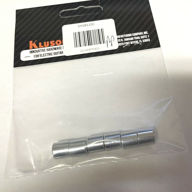 KHSB120C Kluson Chrome Flush Mount String Ferrules Guitar | Reverb UK