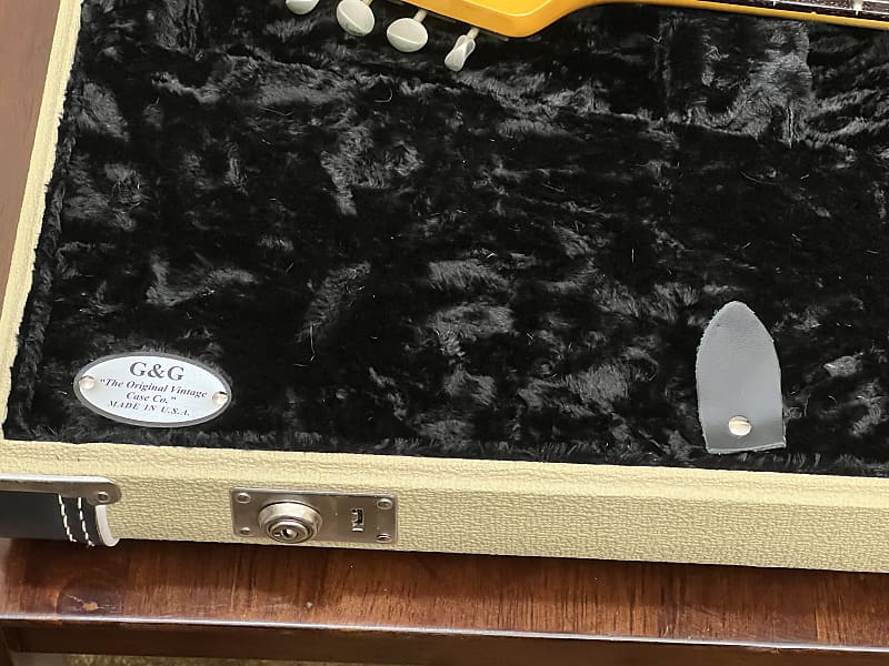 G&G Cases Fender Tele Strat 2020 - Cream with black leather | Reverb