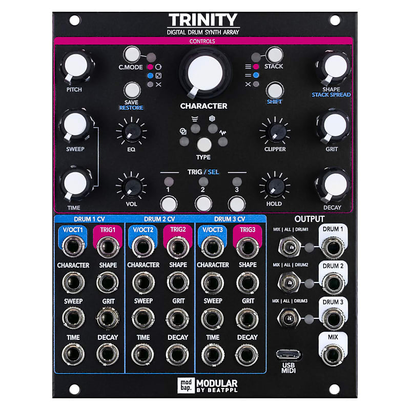 Modbap Modular Trinity - 3-Channel Digital Drum Synth Array | Reverb