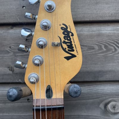 Vintage Electric Guitar - Natural Dark Wood - Excellent | Reverb