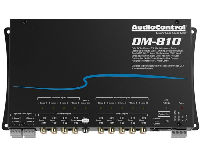 AudioControl DM-810 8 x 10 out Matrix DSP Digital Sound | Reverb