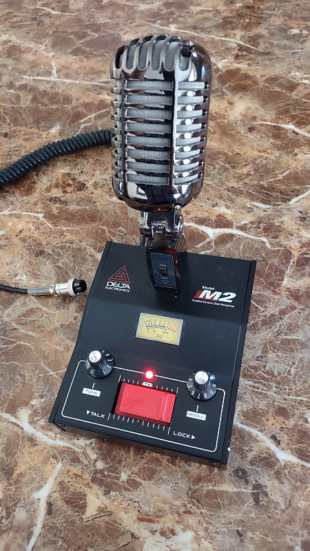 Delta Electronics M2 Desk Microphone - Black Chrome | Reverb