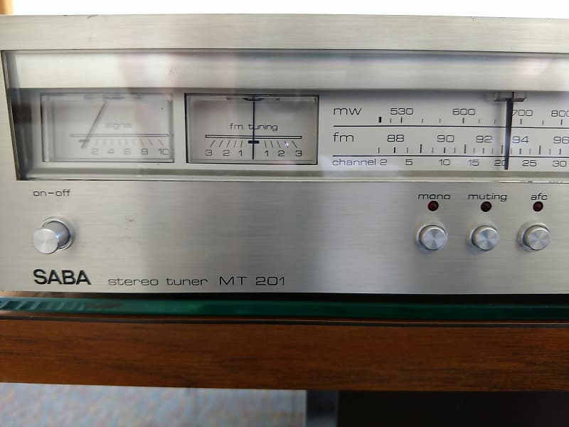 Saba MT-201 Tuner with 8 presets 1983 Silver | Reverb