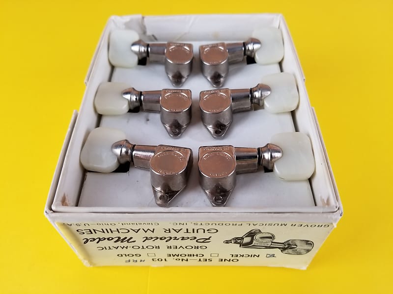 1950s Grover Roto-Matic 3+3 Pearloid Model Tuners - Pat Pend | Reverb