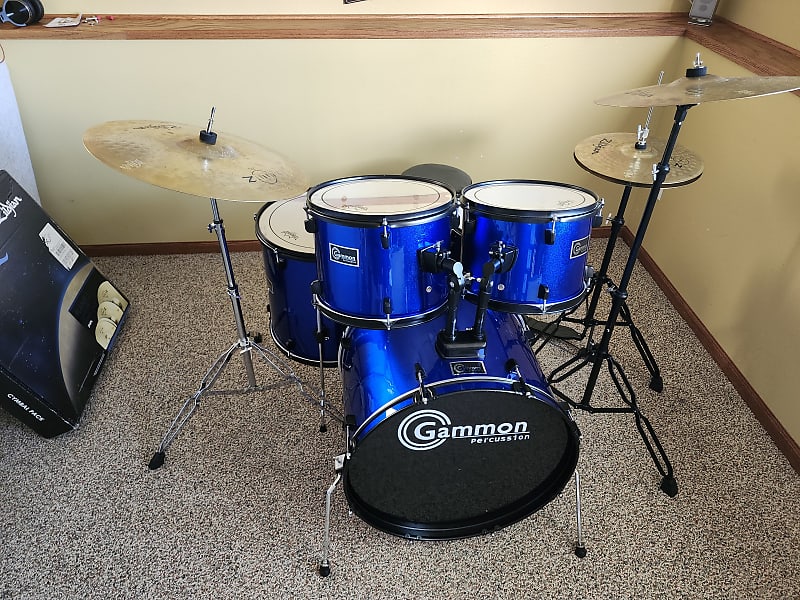 Gammon Percussion 5pc Drum Kit with Hardware and Cymbals | Reverb