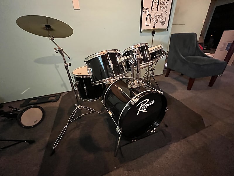 Rogue Beginner Drum Set - Black | Reverb