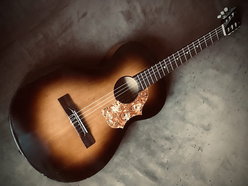 hybrid vintage parlor guitar , steel or nylon strings, | Reverb