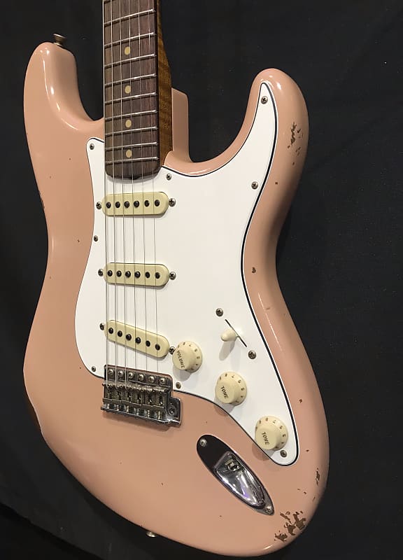 Fender Custom Shop Stratocaster 2019 Aged Dirty Shell Pink | Reverb
