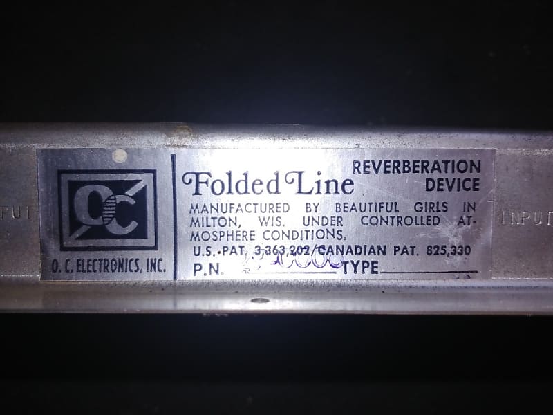 O C Electronics Folded Line Reverb Tank 1977 From Sunn | Reverb