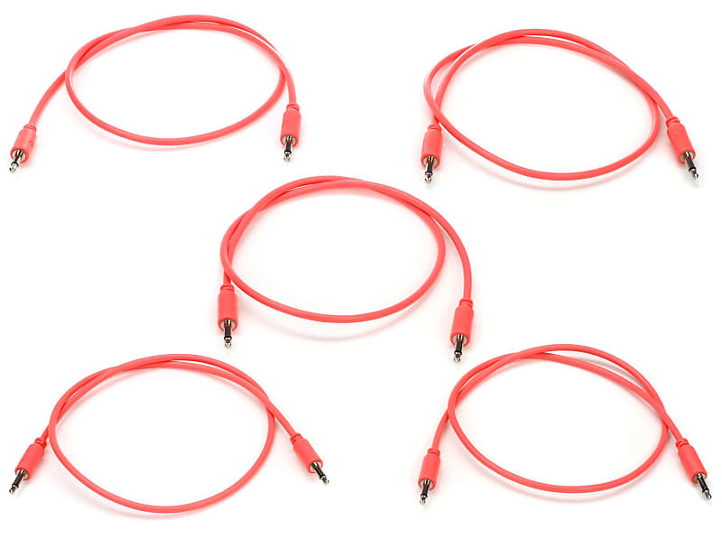 Black Market Eurorack Patch Cable 5-pack - 50cm Peach | Reverb