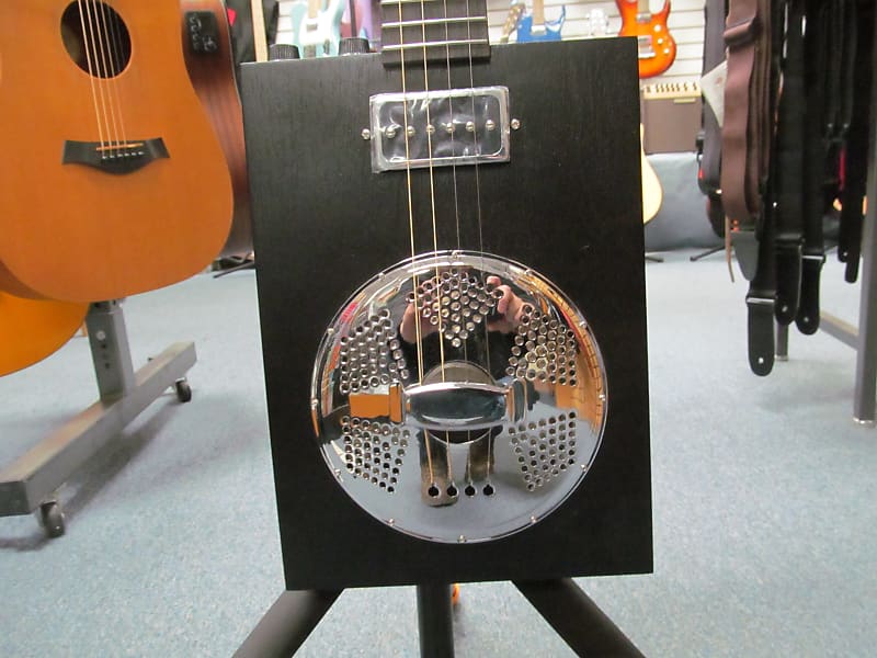 JN Guitars Cask-Punchcoal Cigar Box Resonator Guitar w/ P90 | Reverb