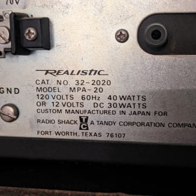 Realistic MPA-20 Amplifier + 2x4" Cabinet | Reverb