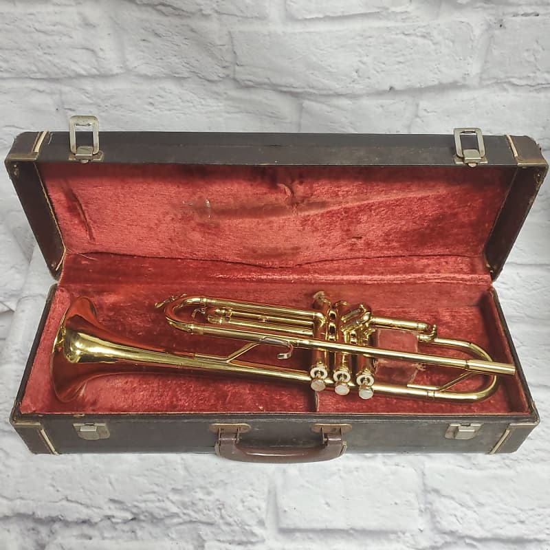 Vintage Elkhorn by Getzen Model 201 Trumpet 50s w/ Case | Reverb