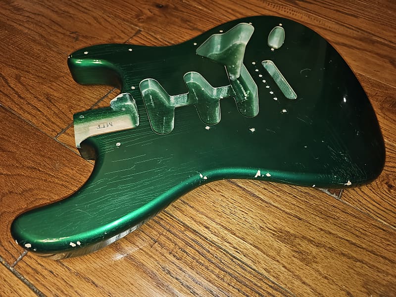 MJT Strat Body 2020's - Emerald Green Metallic relic aged | Reverb